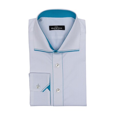 690$ ITALIAN LUXURY GERLIN Shirt White ALUMO JACQUARD Cotton 2D ZILLI ...
