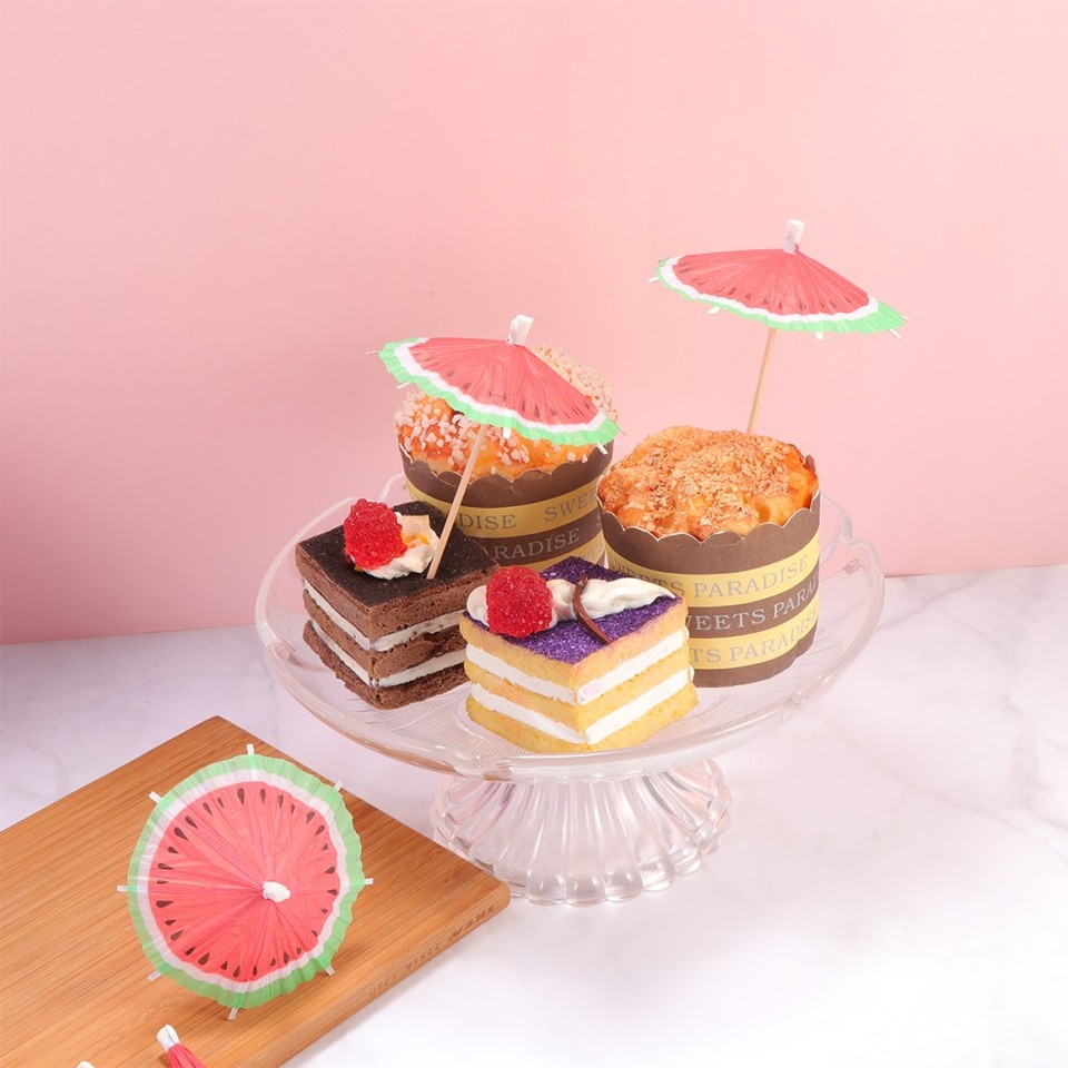 50PCS Fruit Decor Topper Cocktail Umbrella Shape Topper for Bar Store ...