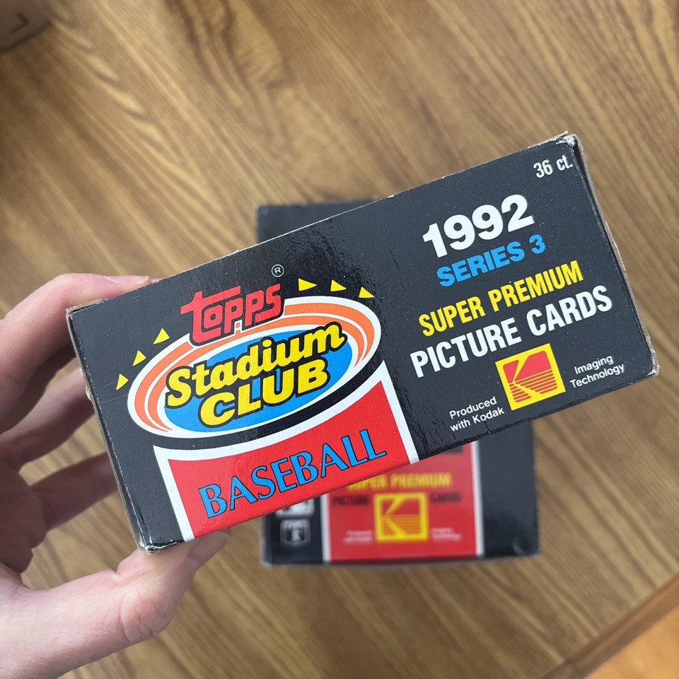 1992 Topps Stadium Club Baseball cards, Series 3, Lot of two full boxes ...