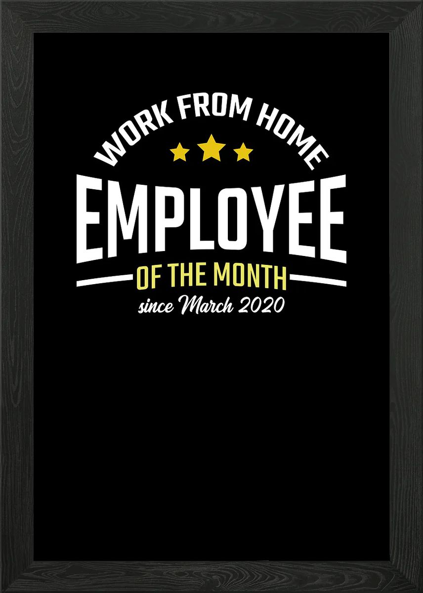 Work From Home Employee Framed Wall Art Poster Canvas Print Picture ...