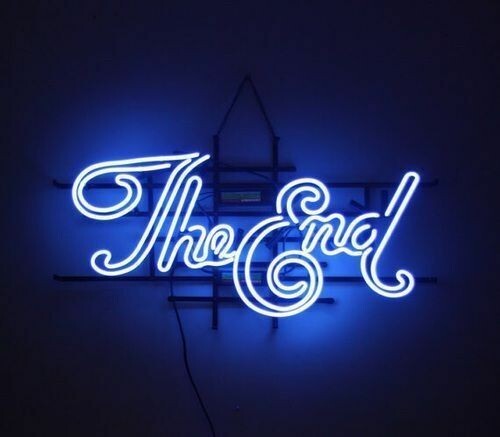 The End Blue 24"x16" Neon Sign Lamp Light Hanging Nightlight Business ...