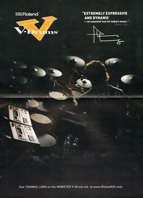 2007 Centerfold Poster of Roland Monster V-Drums w Thomas Lang | eBay
