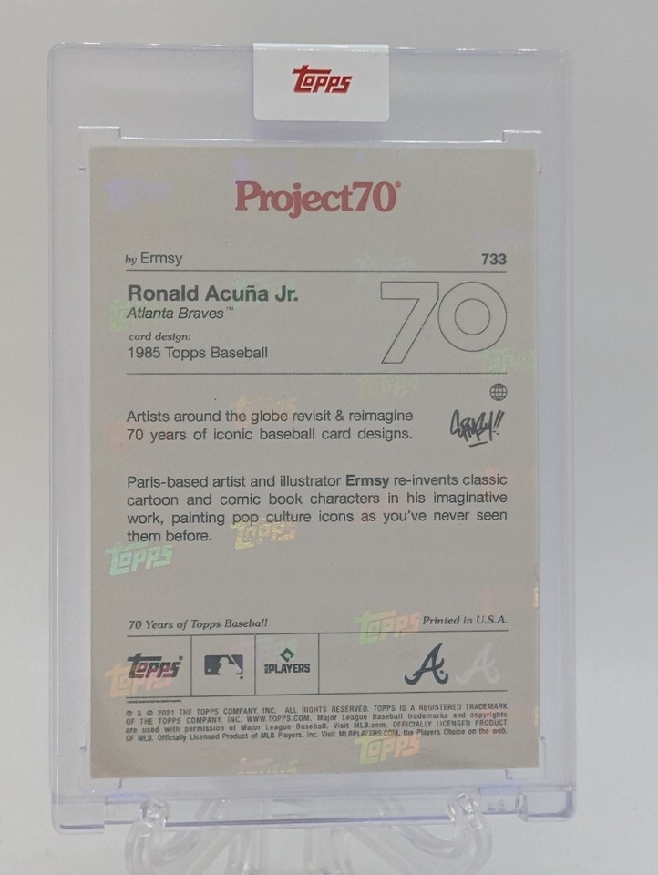 2021 Topps Project 70 - 1985 Topps Baseball #733 Ronald Acuña Jr. New ...