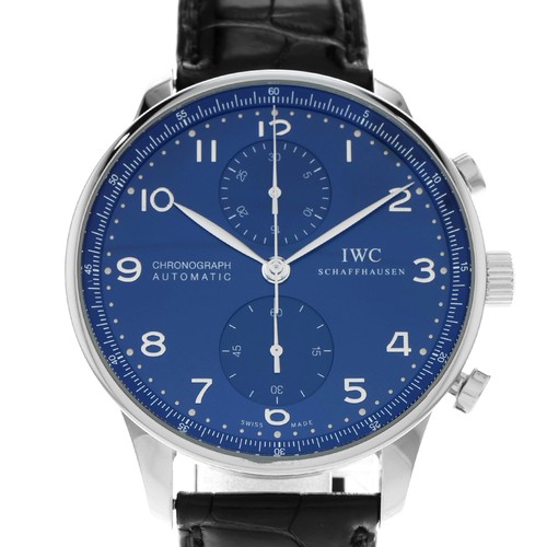 IWC Portuguese Chronograph IW371432 Cadran Bleu Automatique Hommes | eBay