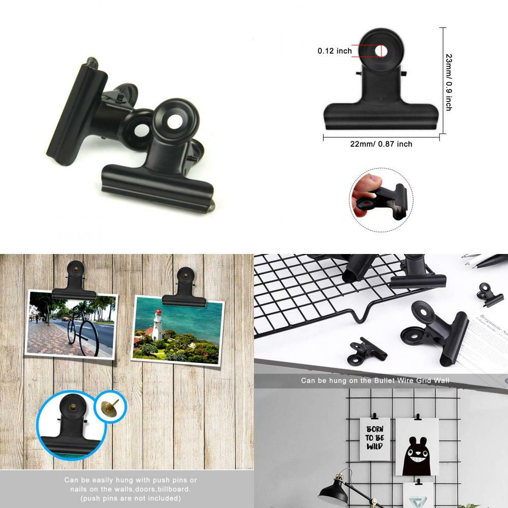Coideal Black Small Bulldog Clips, 30 Pack 1 Inch Mini Metal 22mm, | eBay