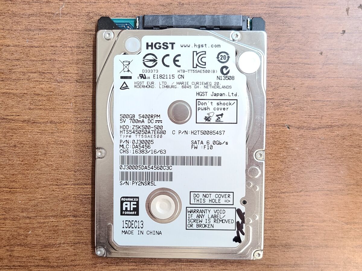 HGST HTS5450A7E680 500GB 5400RPM HDD HARD DRIVE H2T500854S7 HGST HTS5450A7E680 500GB 5400RPM HDD HARD DRIVE H2T500854S7