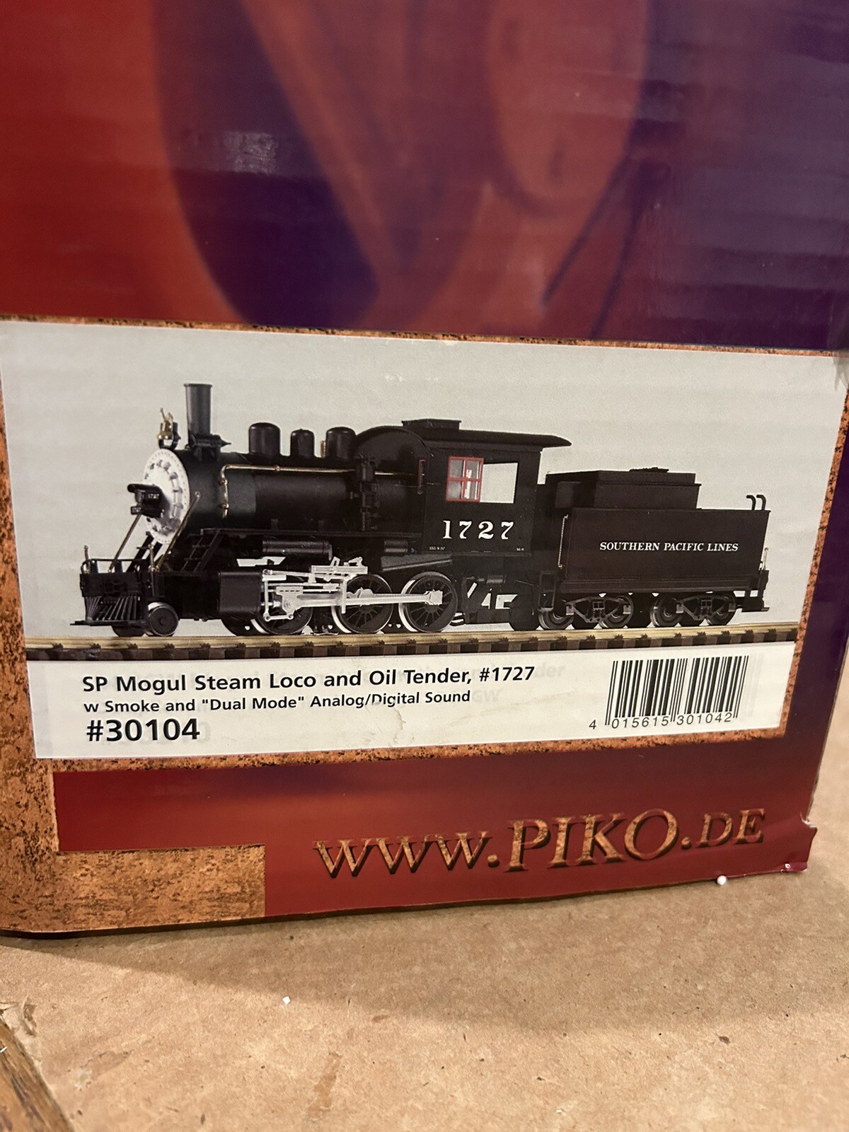 Piko 30104 G Scale SP Mogul Steam Loco & Oil Tender #1727/Box for sale ...