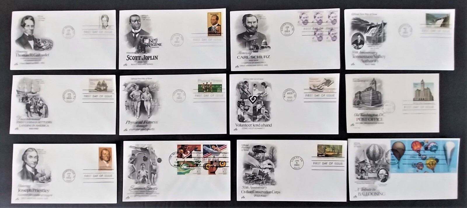 Collection of 22 Different Artcraft u/a First Day Covers from the 1982 ...
