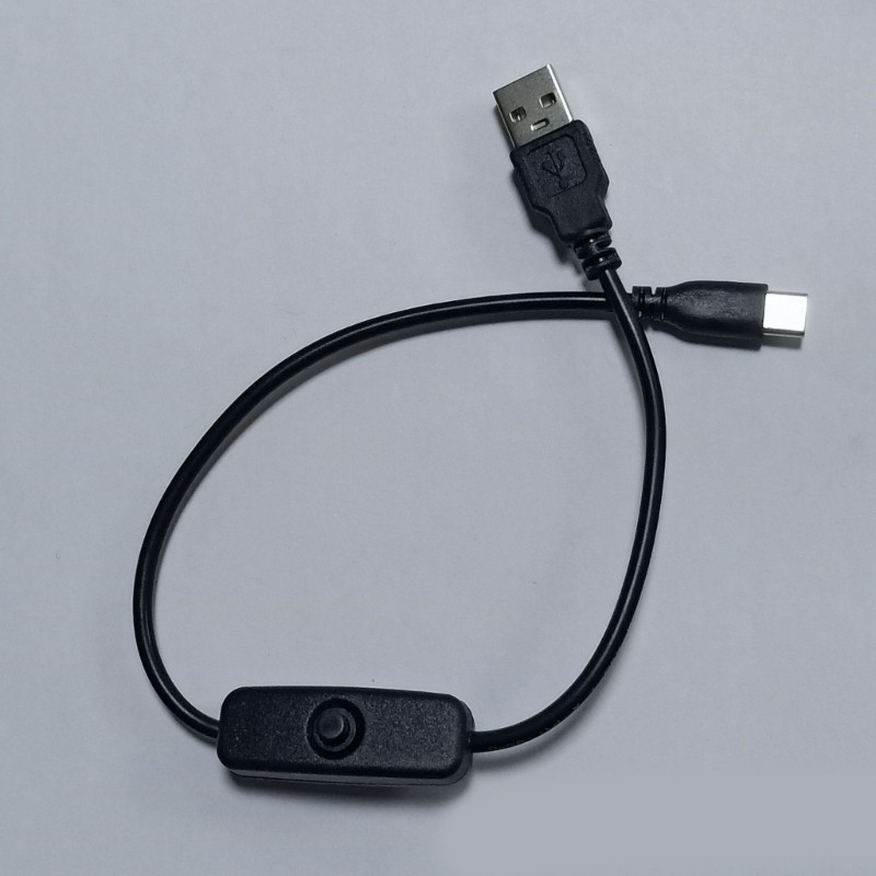 USB to Type C Charging Cable Cord Line Equipped with Power Button Easy ...