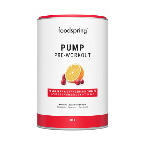 foodspring Pump Pre-Workout (390g) Cranberry Orange - Pre-Workout - NO ...