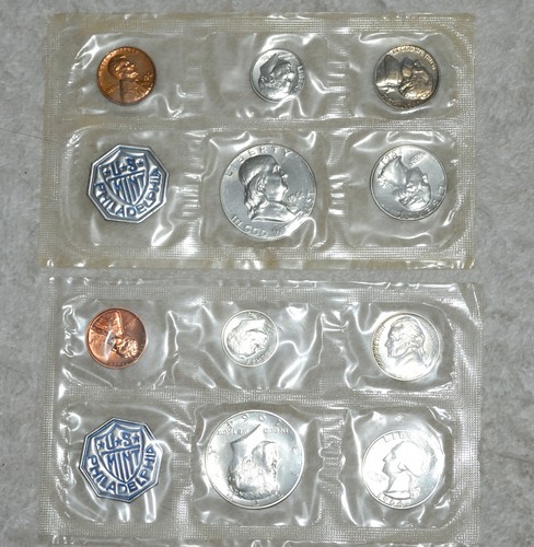 1961 & 1964 US MINT PROOF SET - EACH 5 COINS SEALED IN ORIGINAL PACK ...