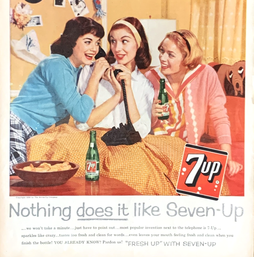 7up Seven-Up Soda Pop Family Party Vintage 1959 Print Ad #0987 | eBay