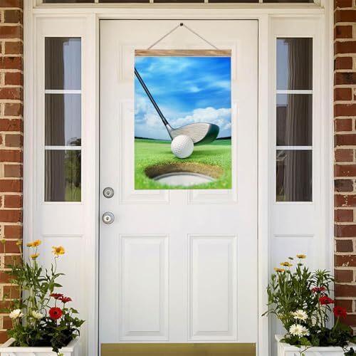 Play Golf Ball Garden Flag 12.5x18 Inch Double 12.5x18 inch BurlapFlag ...