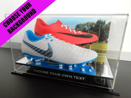 Double Football Boot Mirror Display Case - AFL Sports Memorabilia Lego ...