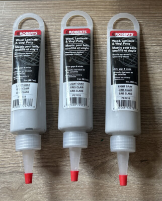 3- tubes 3 Oz. Light Grey Wood, Laminate and Vinyl Putty | eBay