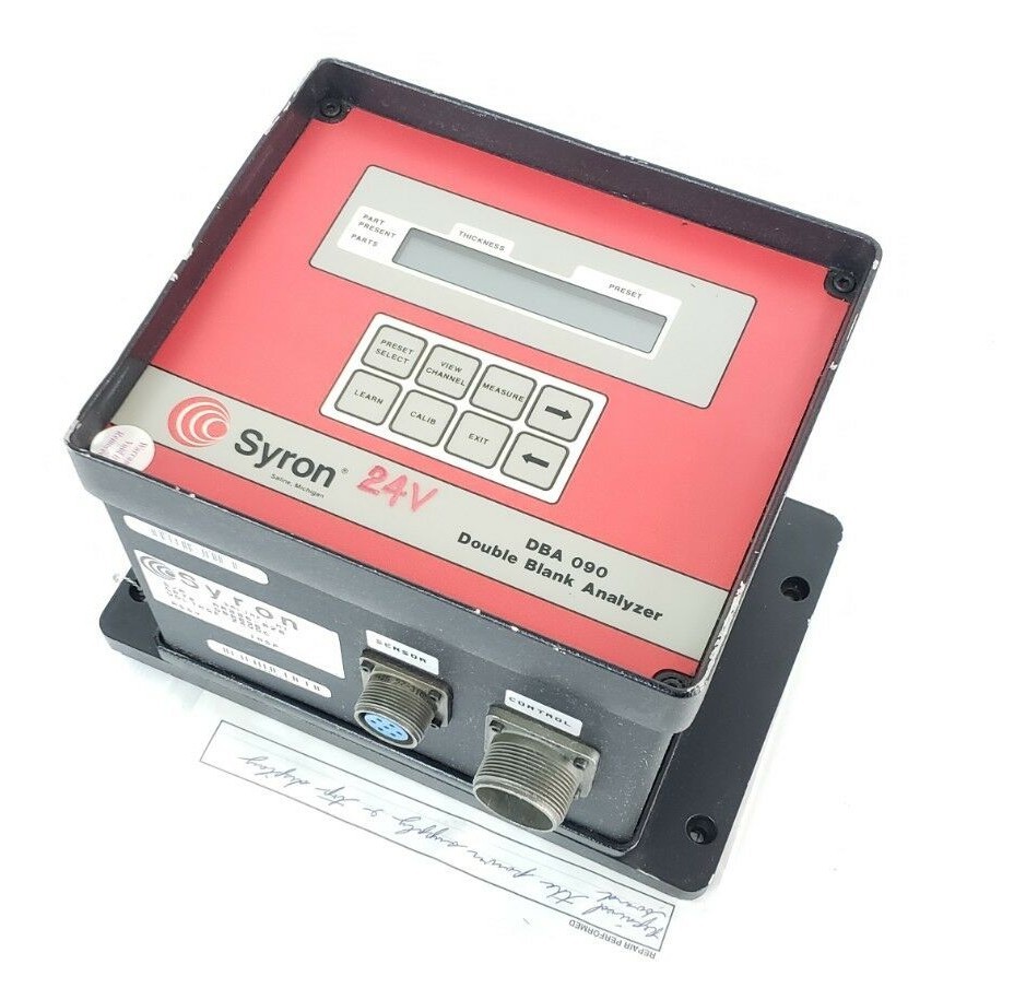 SYRON DBA 090 DOUBLE BLANK ANALYZER DBA090, 24VDC (REPAIRED) | eBay