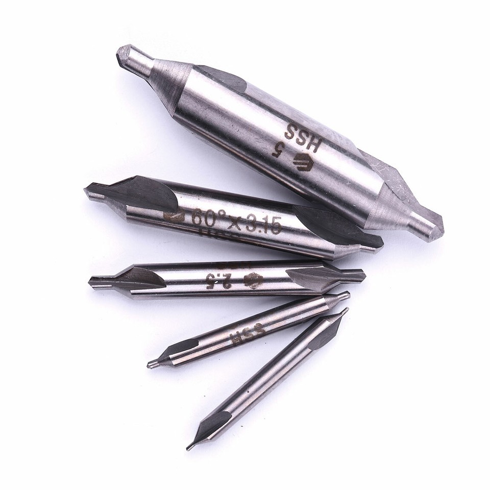 1/3/5mm HSS Center Drill Bit - 60 Degree Countersink Spotting Drill ...
