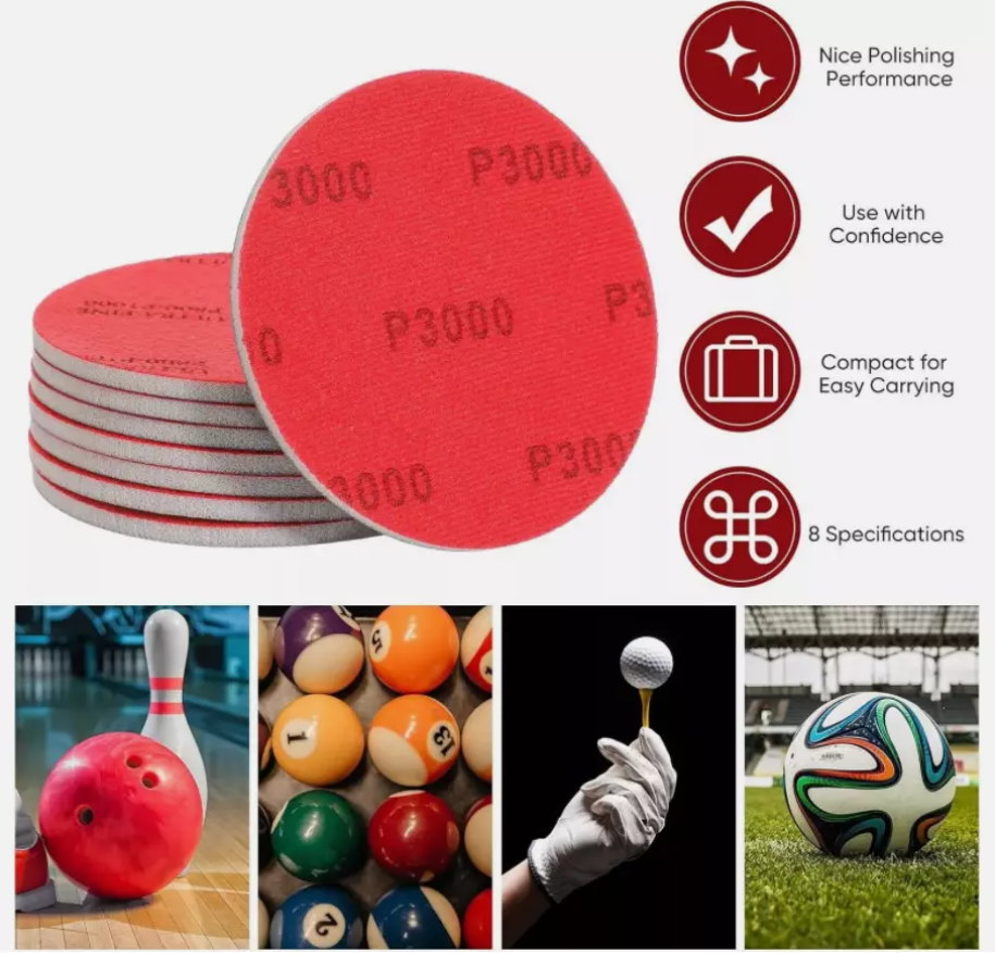 Bowling Ball Sanding Pad Set 8 Pack Bowling Ball Surface Sanding Pads ...