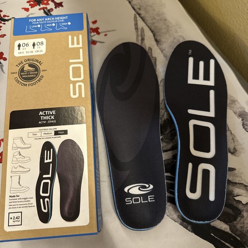 SOLE Active Thick Plantar Fasciitis Insoles Sz 6 Men & Sz 8 Women Arch ...