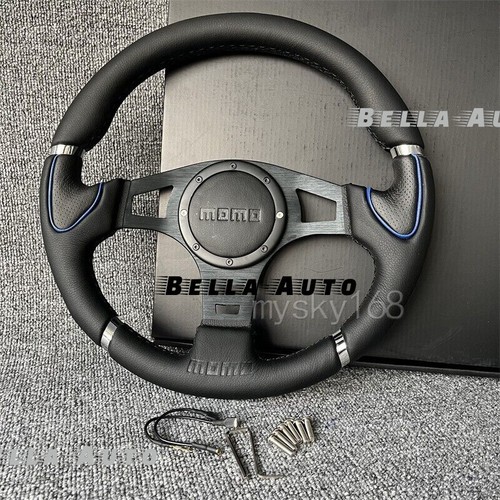 MOMO Car Sport Steering Wheel Racing Type 14 inches 340MM Big Horn Flat ...