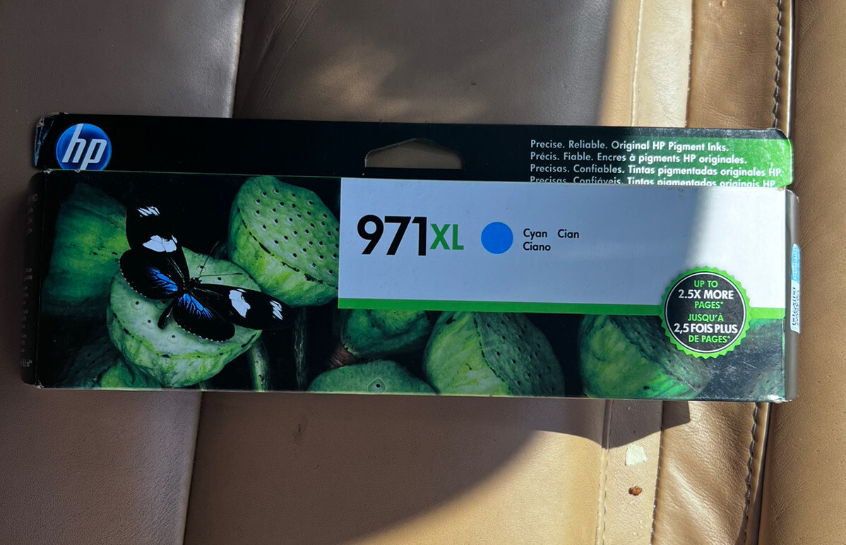 HP 971XL Cyan Ink Cartridge CN626AM OfficeJet Pro X451 X476 X551 OEM ...