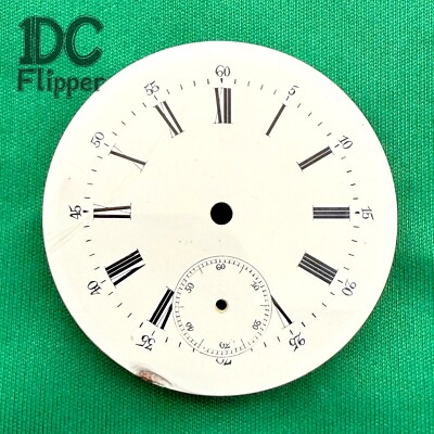 Blank Pocket Watch Dial 14s 40.3 mm Roman Seconds 9.3 VTG NN6 Read! | eBay