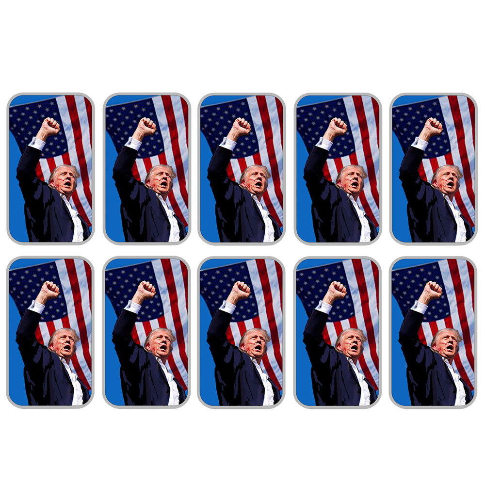 Lot of 10 - 1 Troy oz Sunshine Mint Trump Fight Colorized .999 Fine ...