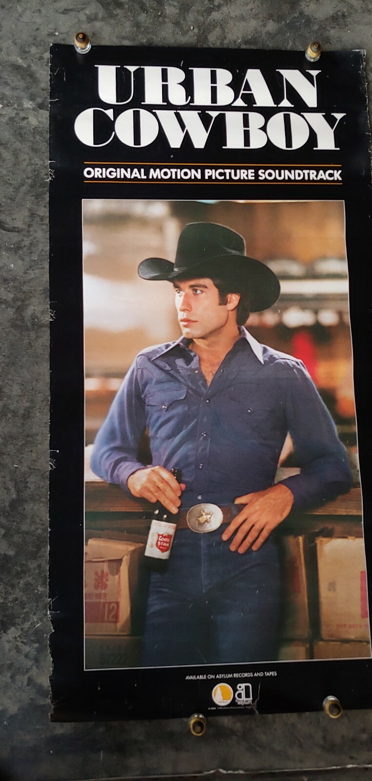 Orig 1980 URBAN COWBOY Soundtrack InStore Promo POSTER-TRAVOLTA Lone ...