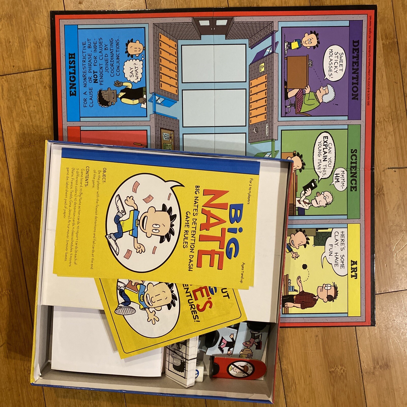 BIG NATE'S DETENTION DASH Board Game, COMPLETE! Pressman, 2012, VG Big ...