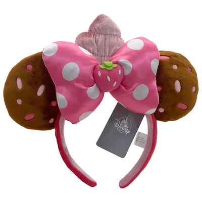 Disney-Parks Minnie Mouse Strawberry Cupcake Munchlings Ears Headband ...