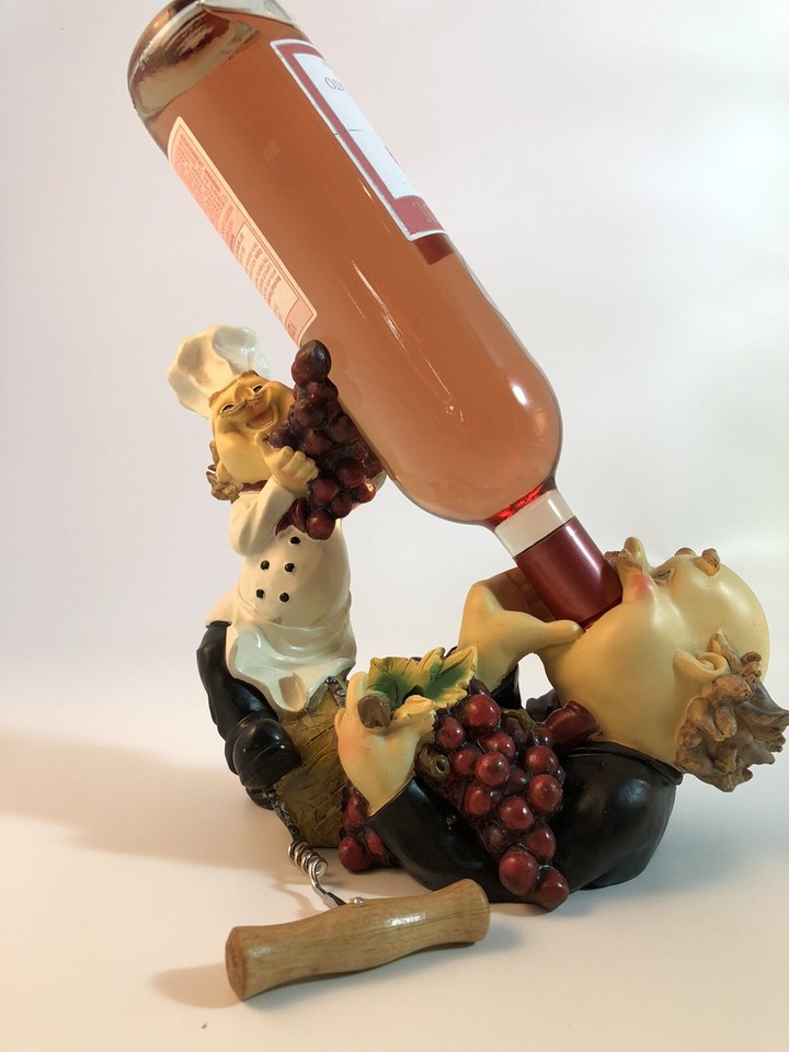 Chef, Wine Holder, Detailed Sculpture, Home And Kitchen Decor, Kitchen ...