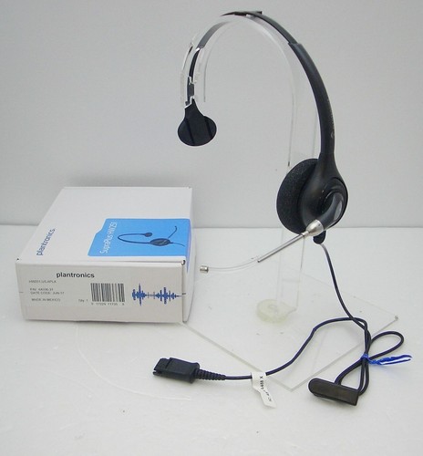 Plantronics SupraPlus HW251 Mono Headband Voice Tube Phone QD Headset ...
