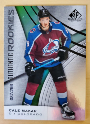 2019-20 SP Game Used Cale Makar Authentic Rookies Rainbow 87/298 #184 ...
