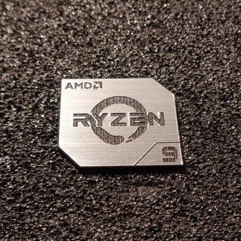 AMD RYZEN 9 cpu PC Logo Label Decal Case Sticker Badge Silver [428e] | eBay