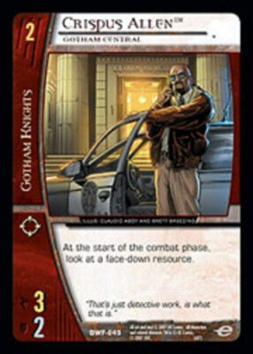 VS System: Crispus Allen, Gotham Central - Foil [Played] DC Worlds ...