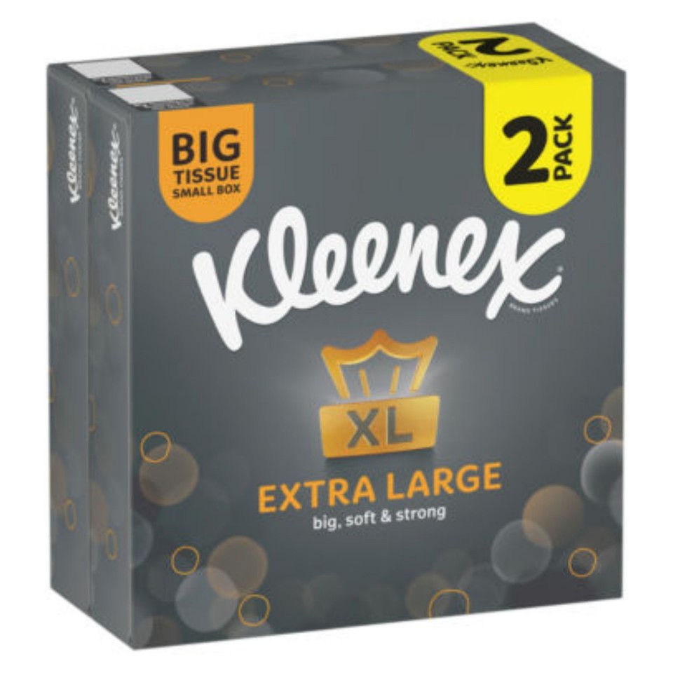 Kleenex Extra Large Compact Tissues - 6 Pack (12×44 Tissues) 44 Tissues ...