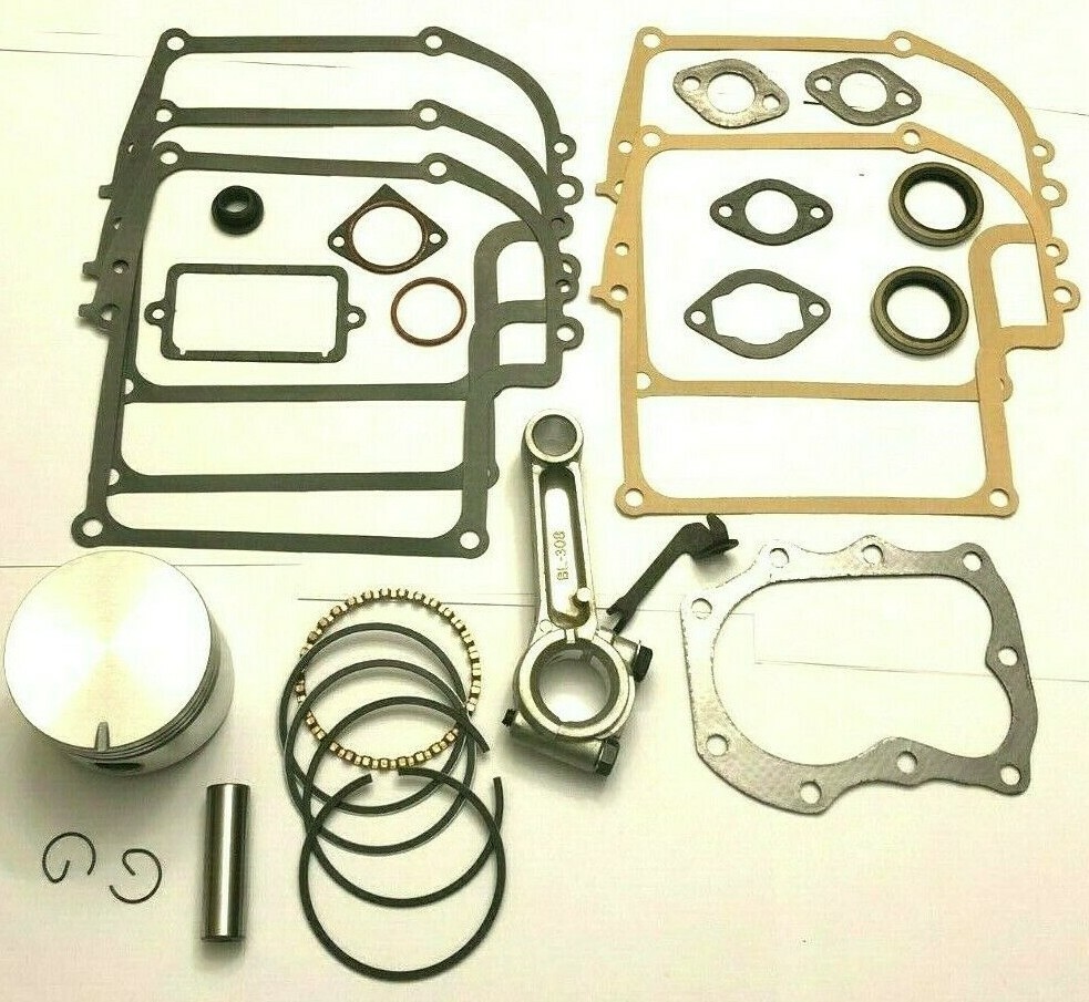 FITS BRIGGS & STRATTON 8HP ENGINE OVERHAUL REBUILD KIT WITH ROD ...