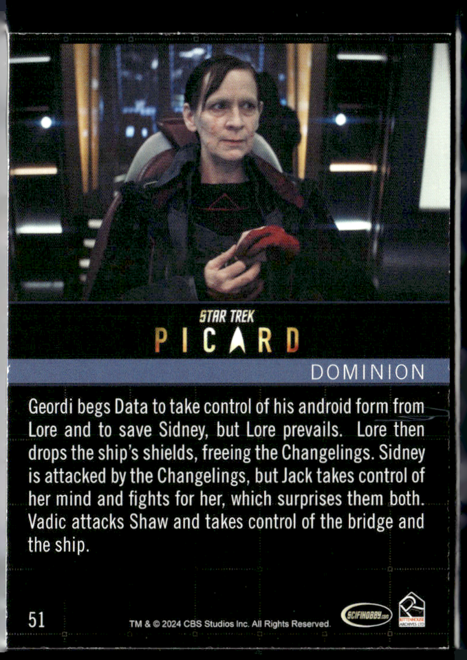 2024 Rittenhouse Star Trek Picard 2 & 3 Base Card #51 Dominion | eBay