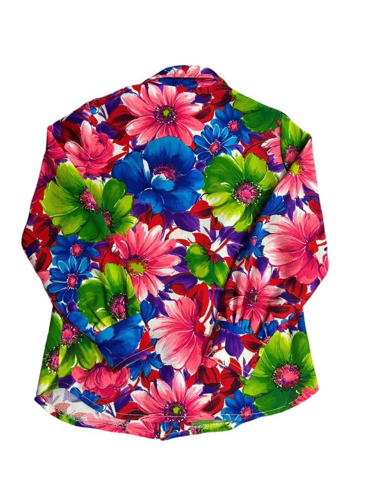 VTG Hamilton Long Sleeve Shirt Colorful Loud Originals Floral Women’s ...