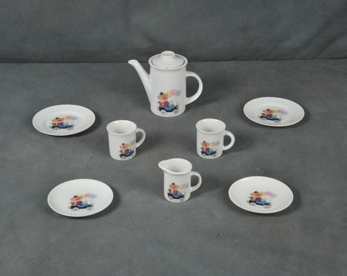 Vintage Miniature Porcelain Tea Set Clown In Car 9 Pc Childrens Made In ...