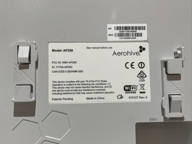 Aerohive AH-AP-250-AC-FCC High Performance 802.11ac Wave Access Point ...