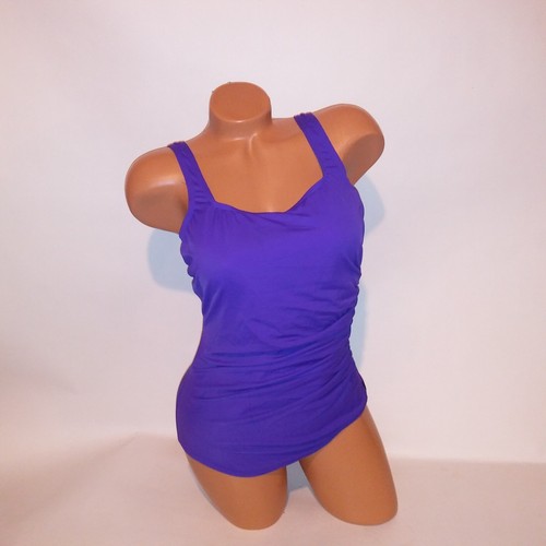 Reebok One Piece Swim Size 14 Purple Solid Wireless Womens | eBay