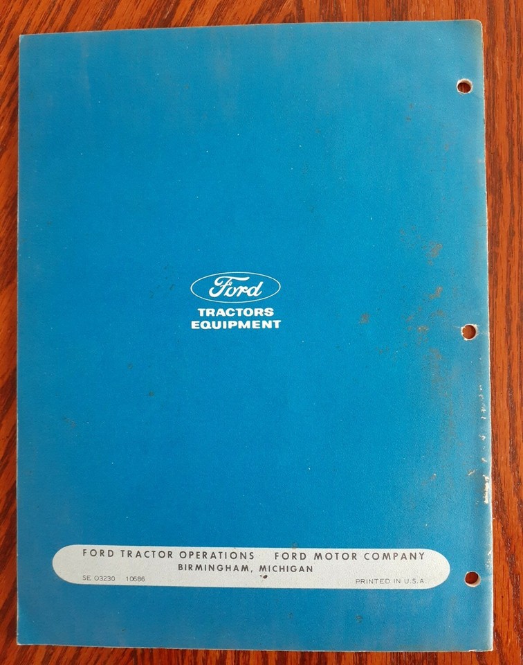 Ford Tractor Series 730 Loader Operators Manual | eBay