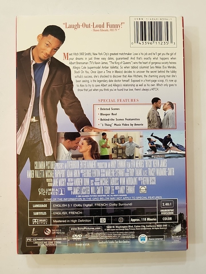 Hitch (DVD 2005 Widescreen) Slipcover NEW SEALED | eBay