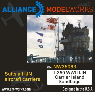 AM-WORKS NW35063 1/350 WWII IJN Carrier Island Sandbags for IJN ...