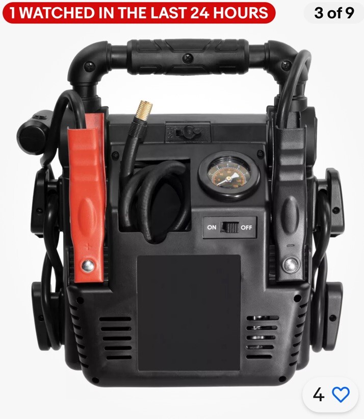 Portable Jump Starter Compressor Power Pack Car Battery Jumper Local ...