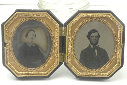 Antique Ambrotype and Tintype Photos in Thermoplastic Union Case 1/6th ...