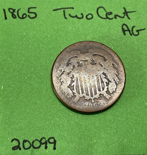1865 Two Cent Piece AG About Good 2c US Type Coin | eBay