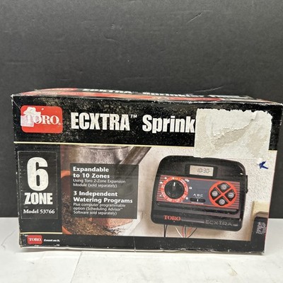 Toro Ecxtra 6 Station Outdoor Sprinkler Timer Model 53766 New | eBay