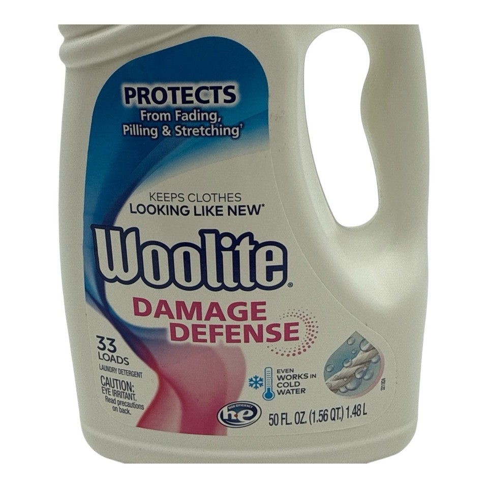 Woolite Damage Defense HE Laundry Detergent , 33 Loads, 50 Fl Oz ...